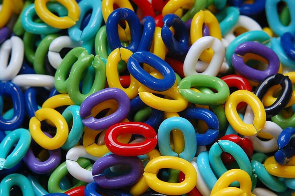 Assorted Colors Small Plastic Linking Links SM (30) Bds606 - Etsy