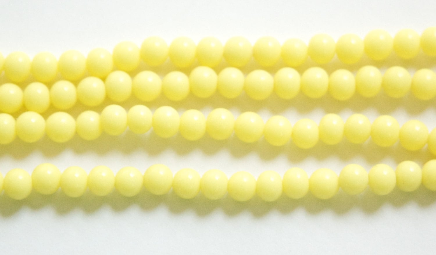 Vintage Soft Yellow Glass Beads Japan 6mm (10) Jpn001e - Etsy