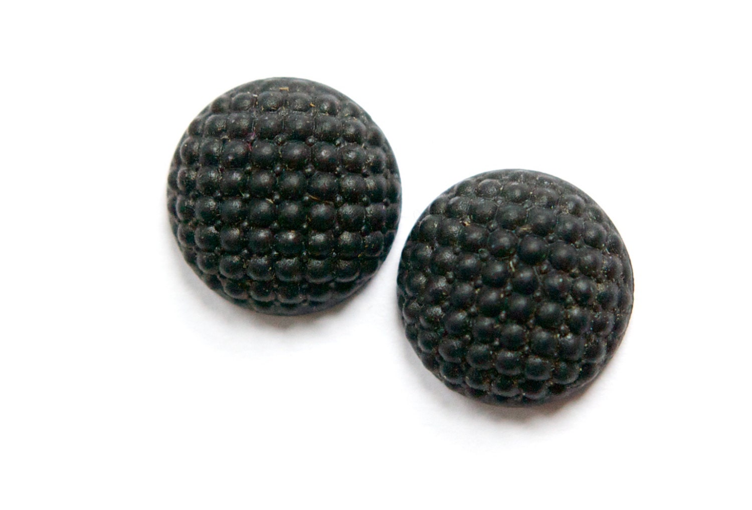Vintage German Matte Black Glass Bumpy Top Cabochons 18mm | Etsy
