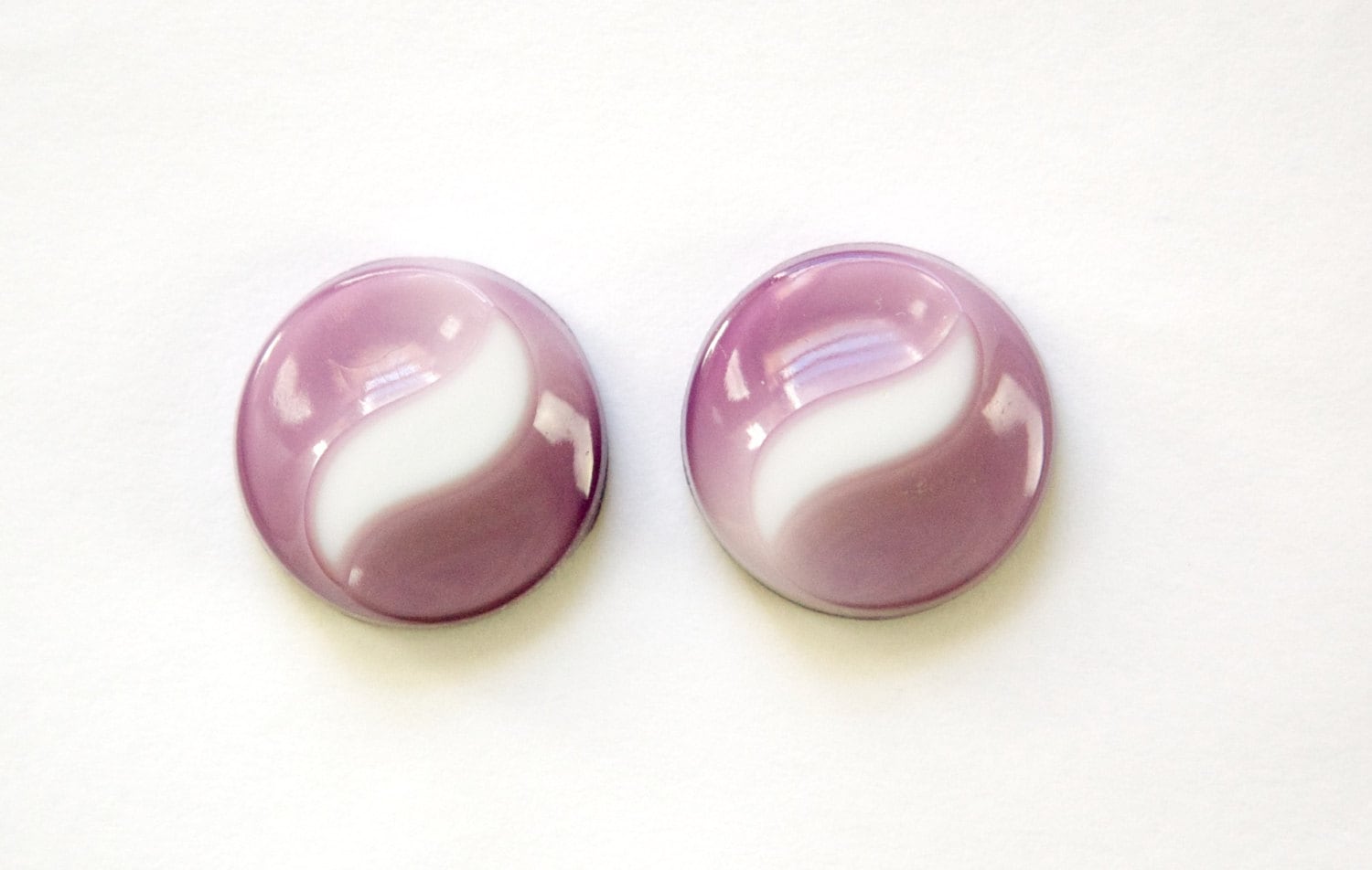 Vintage Purple Glass Cabochon With Raised White Swirl 18mm 2 - Etsy
