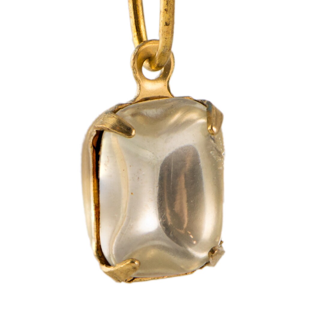 Vintage Smooth Clear Stones in 1 Loop Brass Setting 10x8mm 4 - Etsy