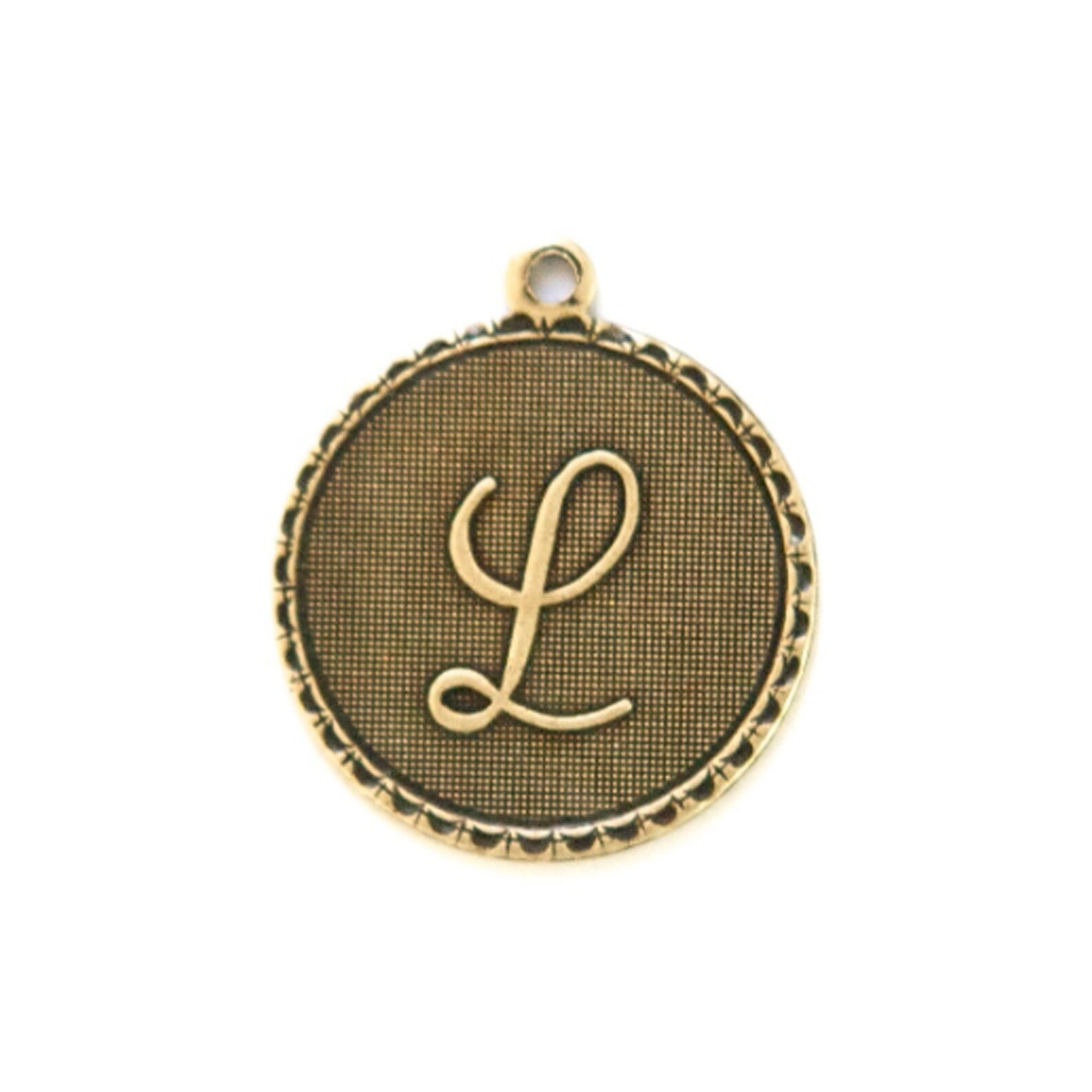 Letter L Charm With Loop (4) - Etsy