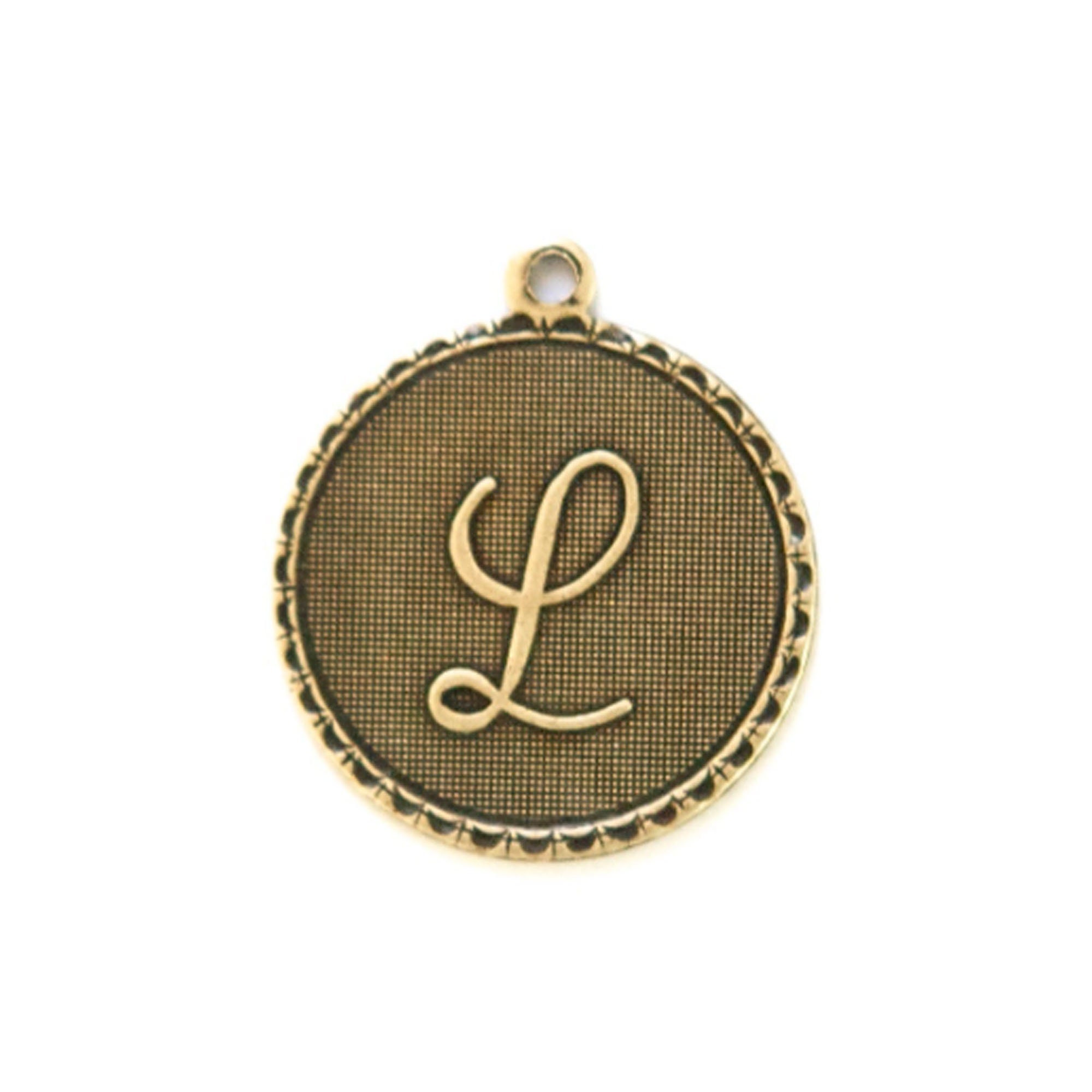 Letter L Charm With Loop (4) - Etsy