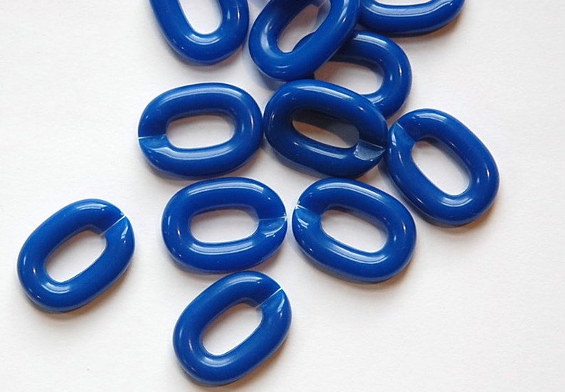 Vintage Plastic Connector Linking Links Navy Blue SM 30 - Etsy