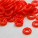 Vintage Orange Plastic Ring Beads Bds002a - Etsy