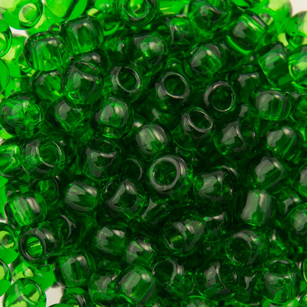 8/0 TOHO ROUND Transparent Grass Green Seed Bead (8g) - Etsy