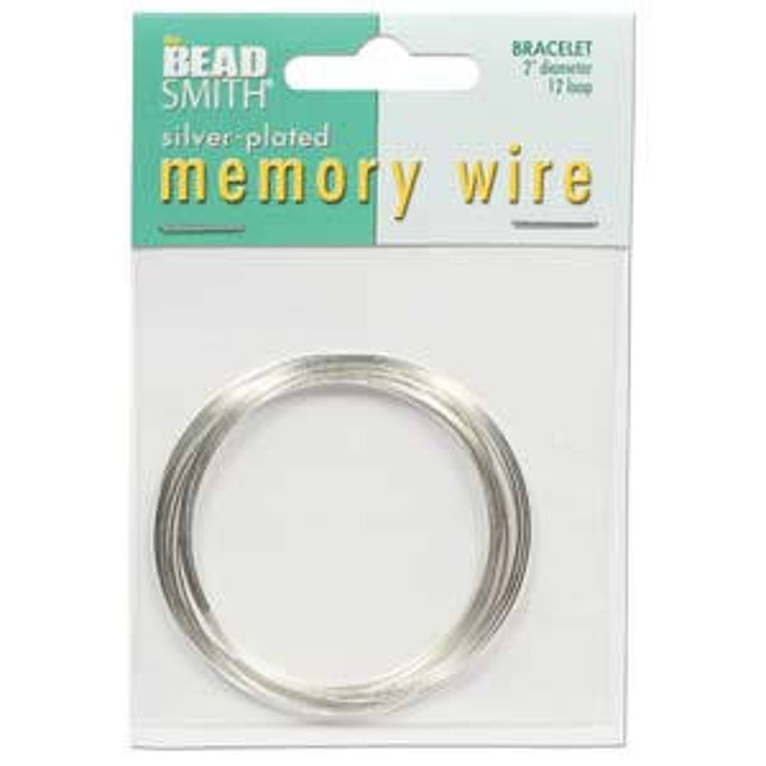 2-inch Diameter Silver Plated Beadsmith Memory Wire 12 Loop - Etsy