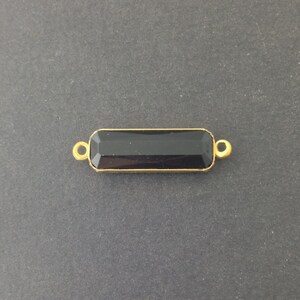 2 Loop Vintage Black Acrylic Faceted Channel Set Rectangle Drops 8x25mm ...
