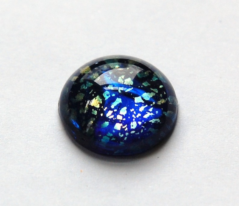 Dark Blue Foil Opal Round Cabochon 18mm 1 Cab3008h - Etsy