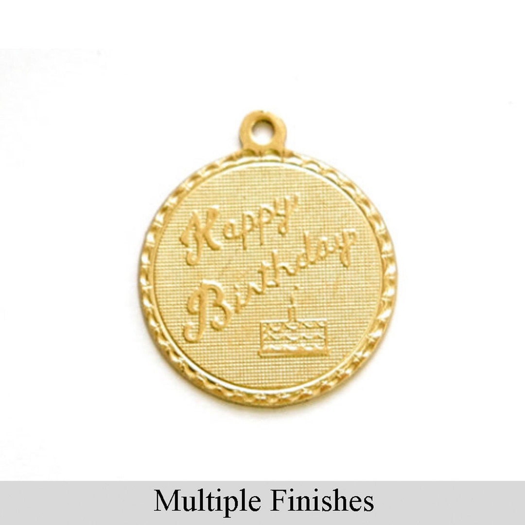 Happy Birthday Word Charm With Loop (4) - Etsy