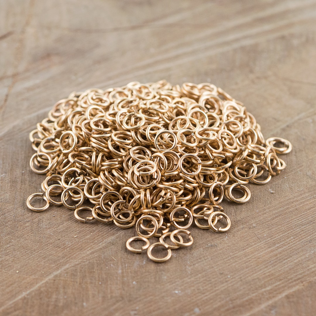 7mm OD Open Raw Brass Jump Rings 18 Gauge Made in the USA (100) Fnd201a ...