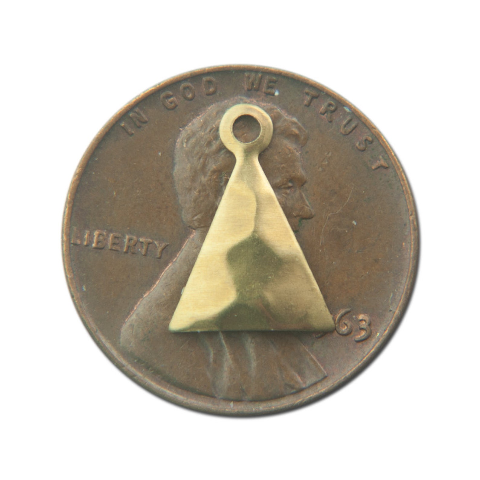 1 Loop Hammered Small Raw Brass Triangle 12mmx9mm (16) Mtl461a - Etsy