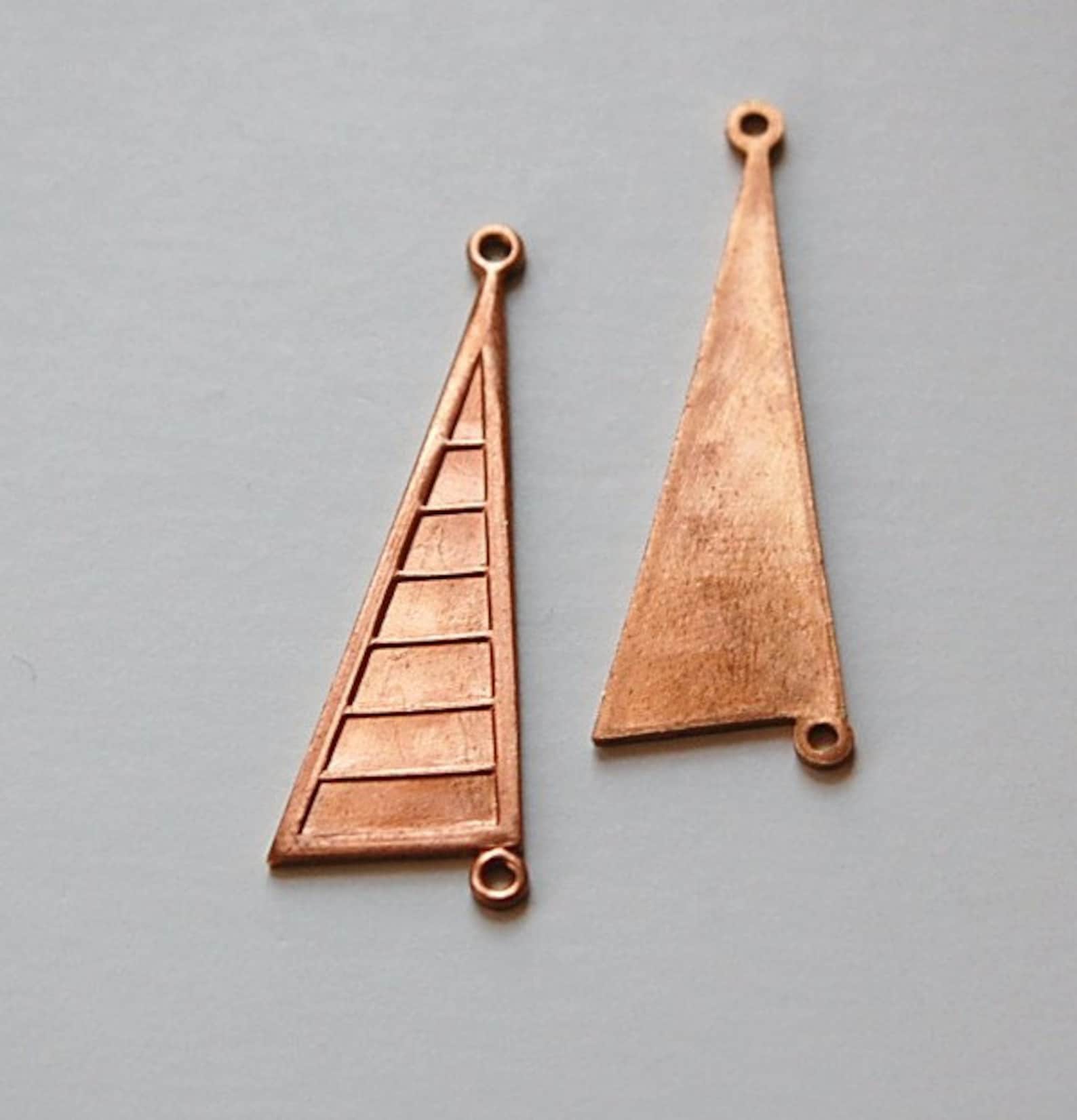 Raw Brass Tapered Triangle Connector Drops Mtl325 - Etsy
