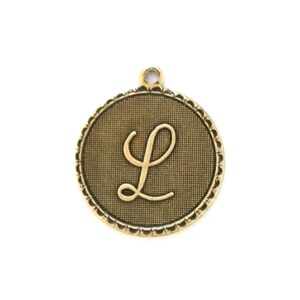 Letter L Charm With Loop 4 - Etsy