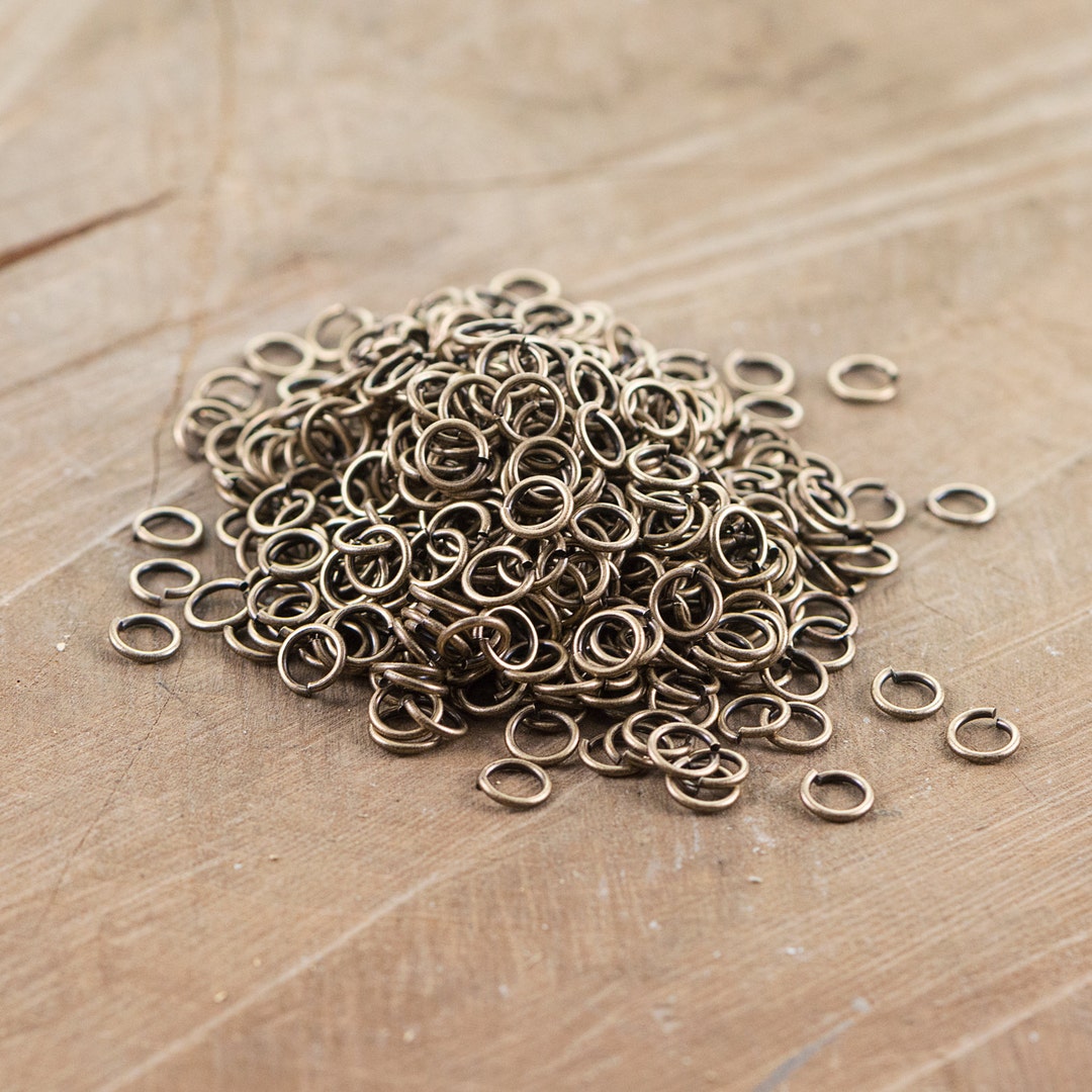 7mm OD Open Brass Ox Jump Rings 18 Gauge Made in the USA (100) Fnd201b ...