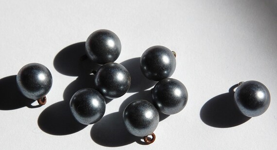 Vintage Dark Gray Plastic Bead Drops With Loop Drp063 | Etsy