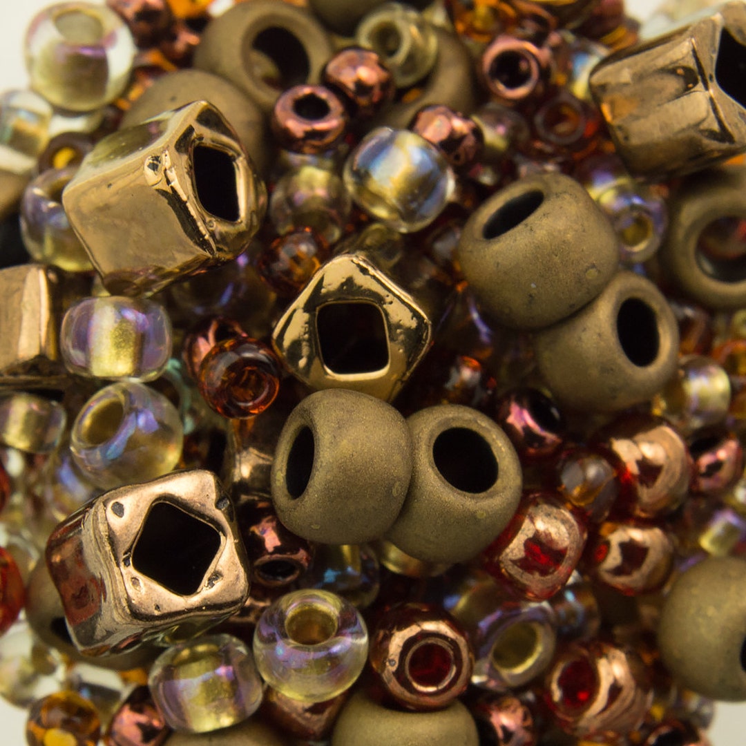 ASSORTED TOHO Seed Bead Ocha Mix - Bronze (8g) - Etsy
