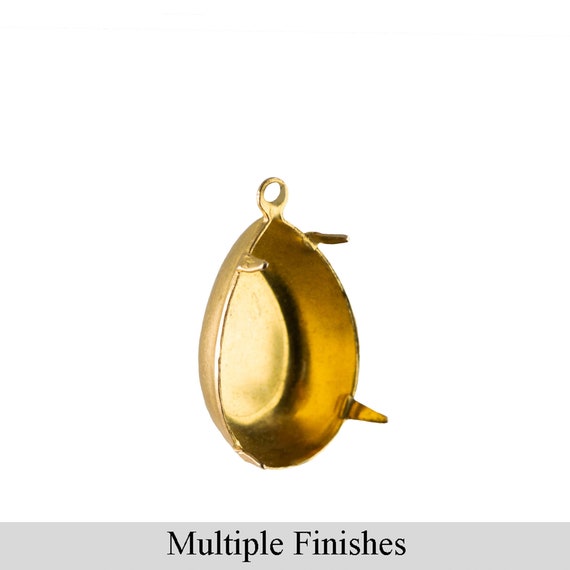 18x13mm Teardrop 1 Loop Closed Back Settings 8 - Etsy