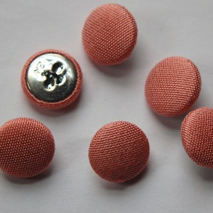 Vintage Peach Silk Buttons 15mm Btn002d - Etsy