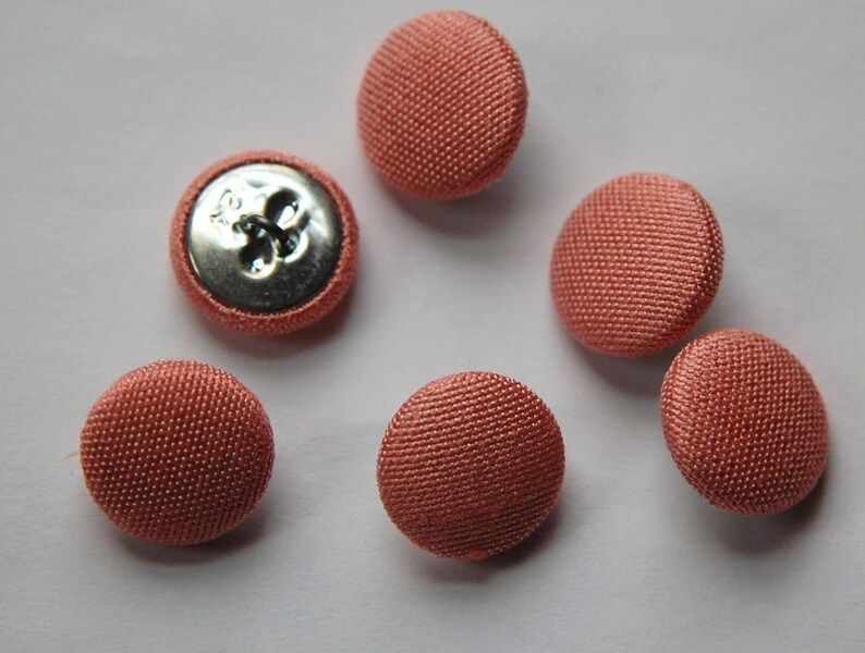 Vintage Peach Silk Buttons 15mm Btn002d - Etsy