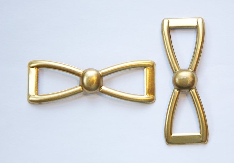 Raw Brass Large Dapped Bow Link Connector 52x18mm (2) Mtl234 - Etsy