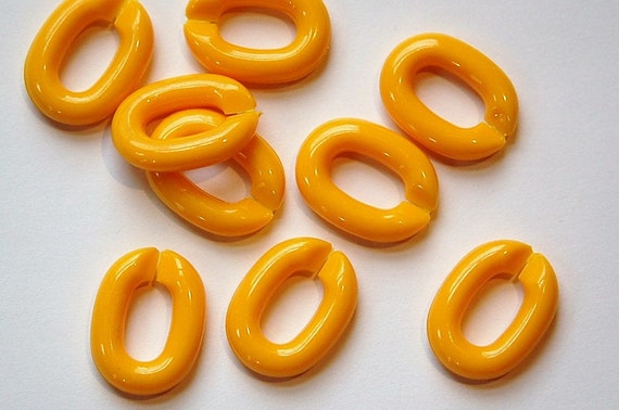 Vintage Plastic Connector Linking Links Golden Yellow LG 25 - Etsy