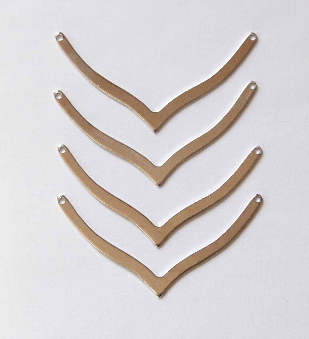 2 Hole Silver Plated V Connector Pendants Type A 6 Mtl045f - Etsy