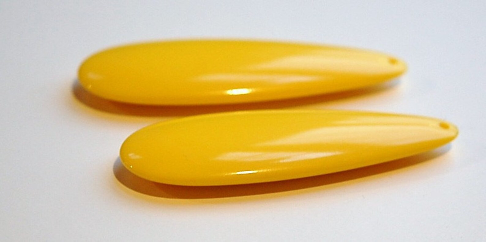 Vintage Acrylic Yellow Teardrop Pendants MD (2) Pnd144a - Etsy