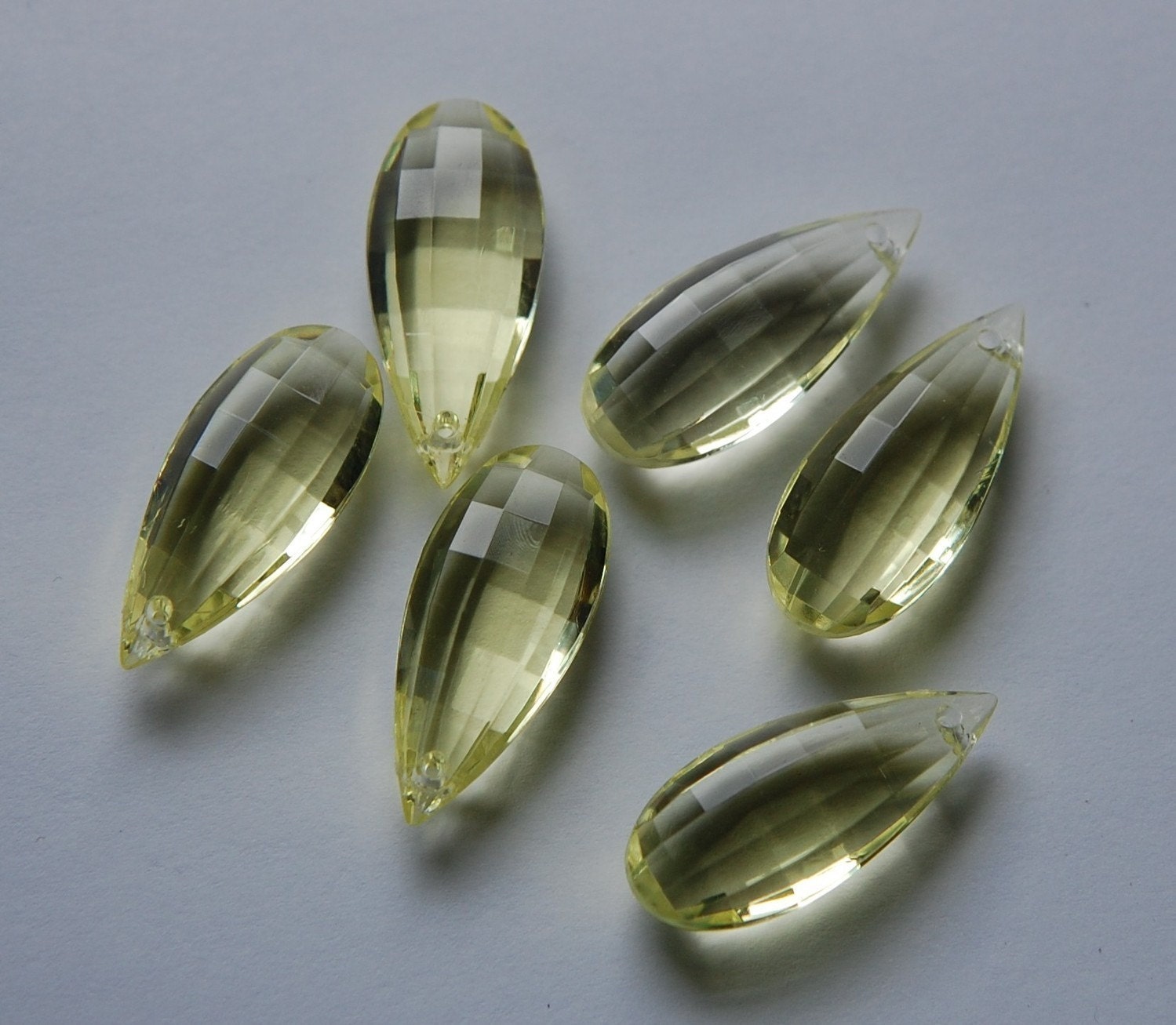 Vintage Faceted Yellow Acrylic Teardrop Pendant 6 Pnd031a - Etsy