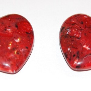 Red Marbled Vintage Lucite Heart Pendant Pnd091e - Etsy