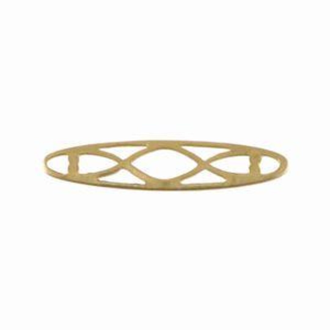Raw Brass Oval Braid Look Link Connector Drop (6) Mtl321e - Etsy