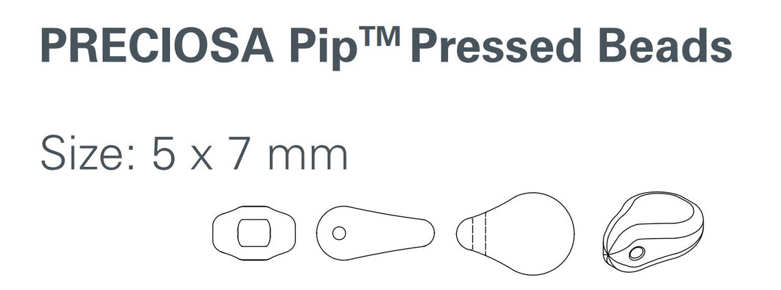 7x5mm Silver Preciosa Czech Pip Glass Beads 50 - Etsy