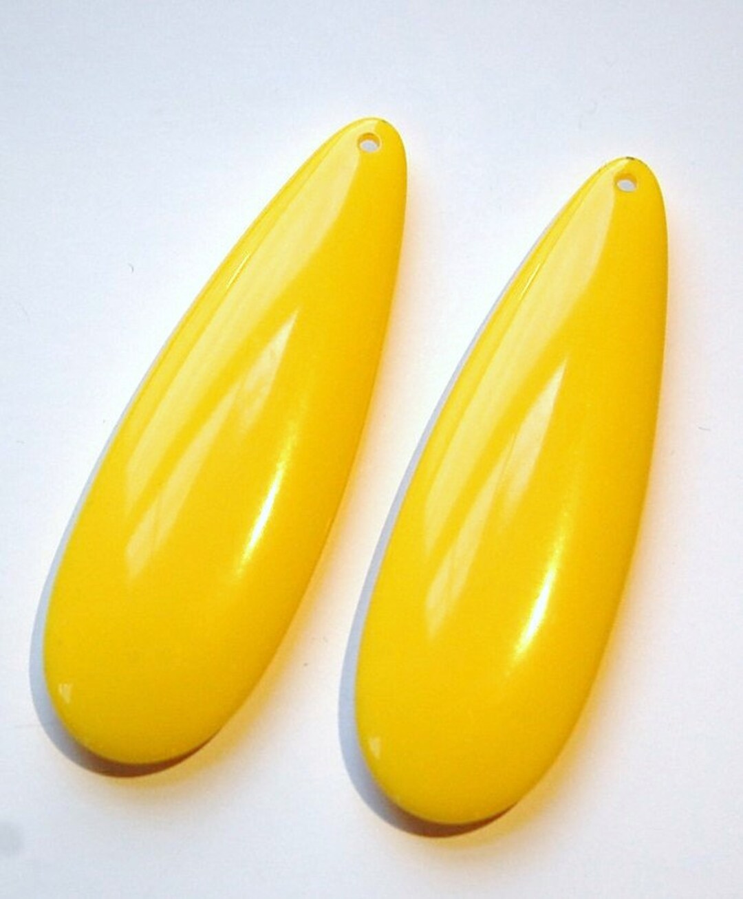 Vintage Acrylic Yellow Teardrop Pendants MD (2) Pnd144a - Etsy
