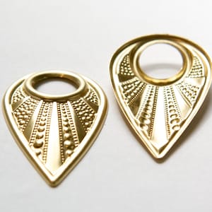 Raw Brass Open Loop Beaded Look Teardrop Hoop Pendant (2) Mtl417a - Etsy