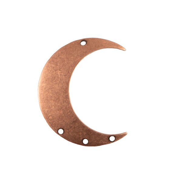 Components & Blanks 4 Copper Ox 4 Hole ONLY RIGHT Facing Crescents ...