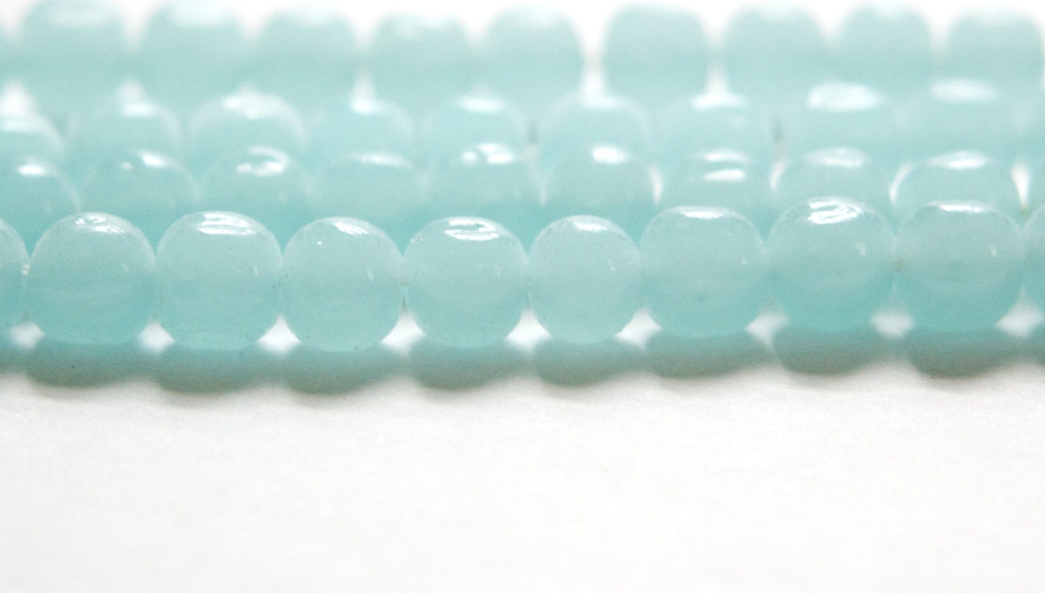 Vintage Calcedon Blue Glass Baroque Beads Japan 8-9mm 6 | Etsy