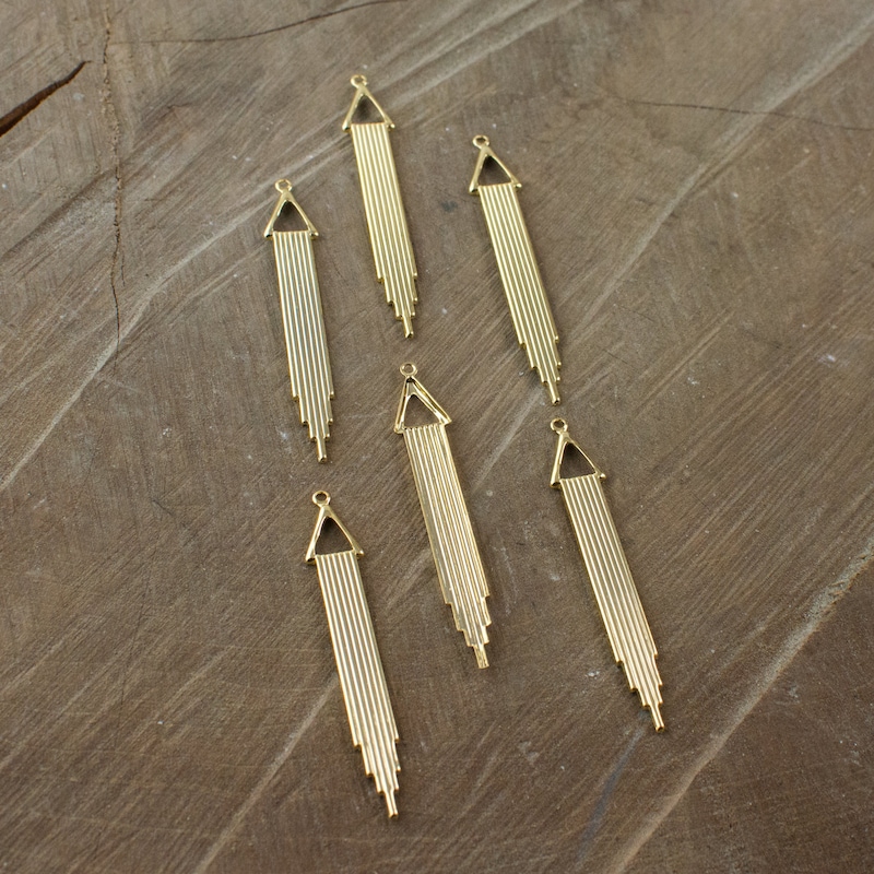 Gold Long Triangle Hoops - Etsy