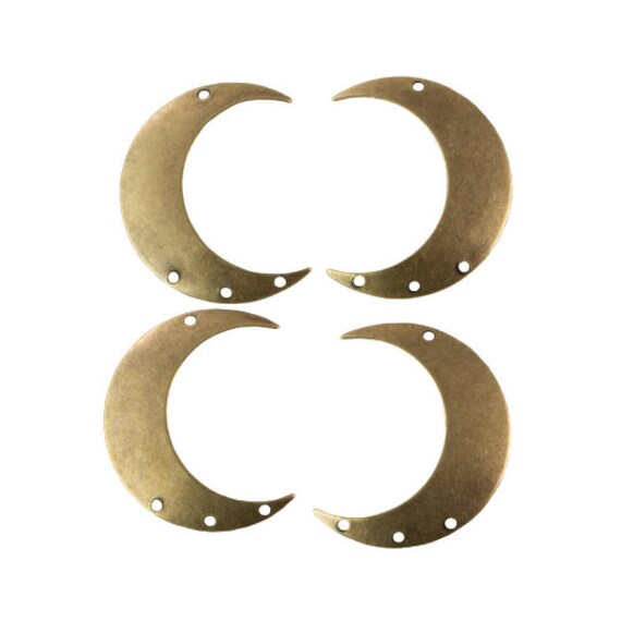 Components & Blanks 4 Copper Ox 4 Hole ONLY RIGHT Facing Crescents ...