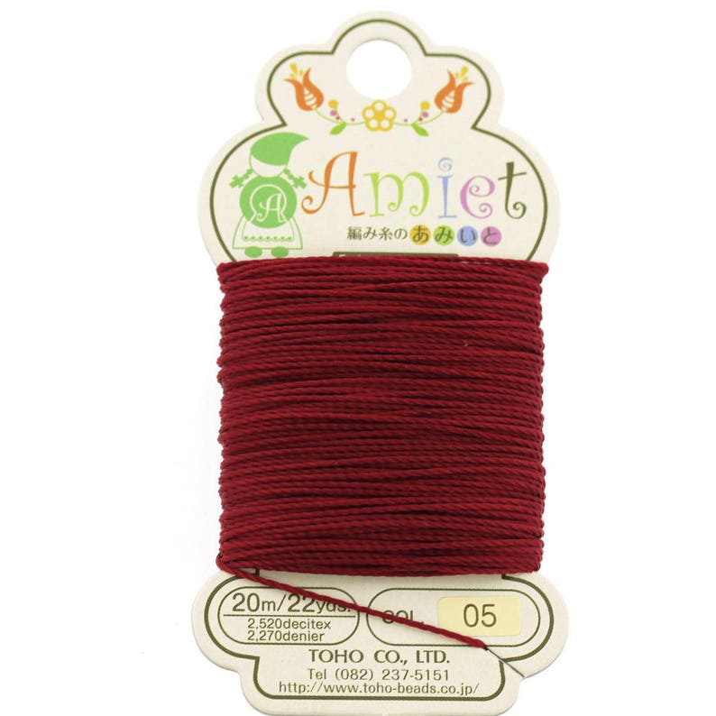 Carmine Toho Amiet Polyester Thread 22yrds/20m - Etsy