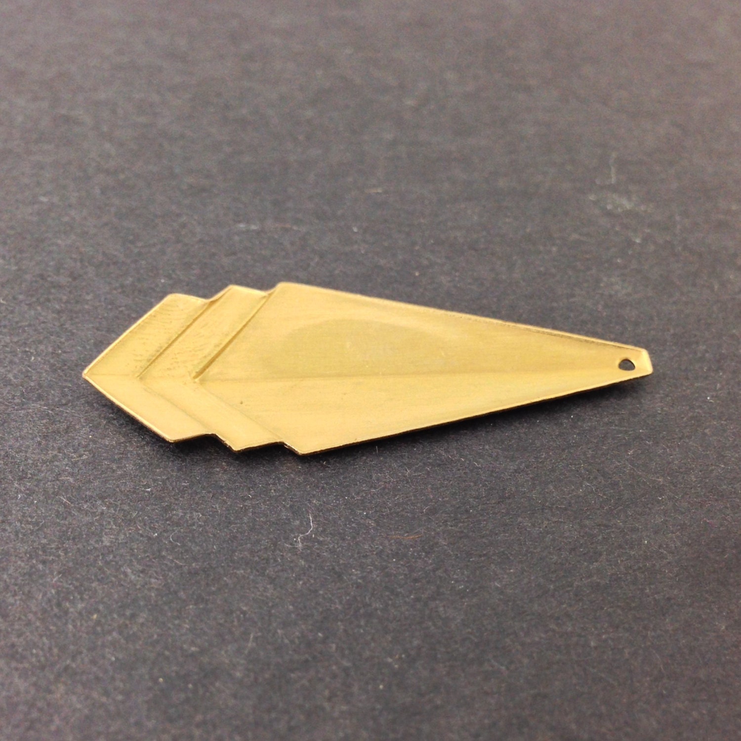 Raw Brass Layered Triangle Pendant Drop 45x17mm (4) Mtl065h - Etsy