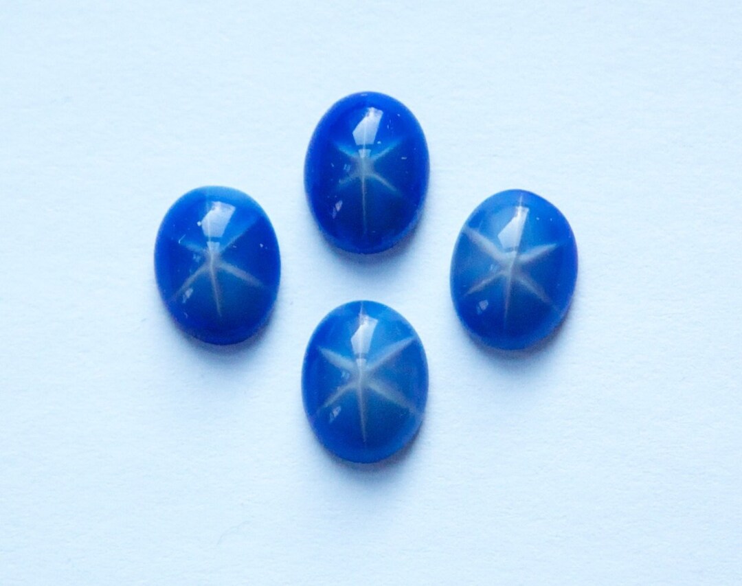Vintage Opaque Blue Star Cabochons 10mm X 8mm Cab575w - Etsy