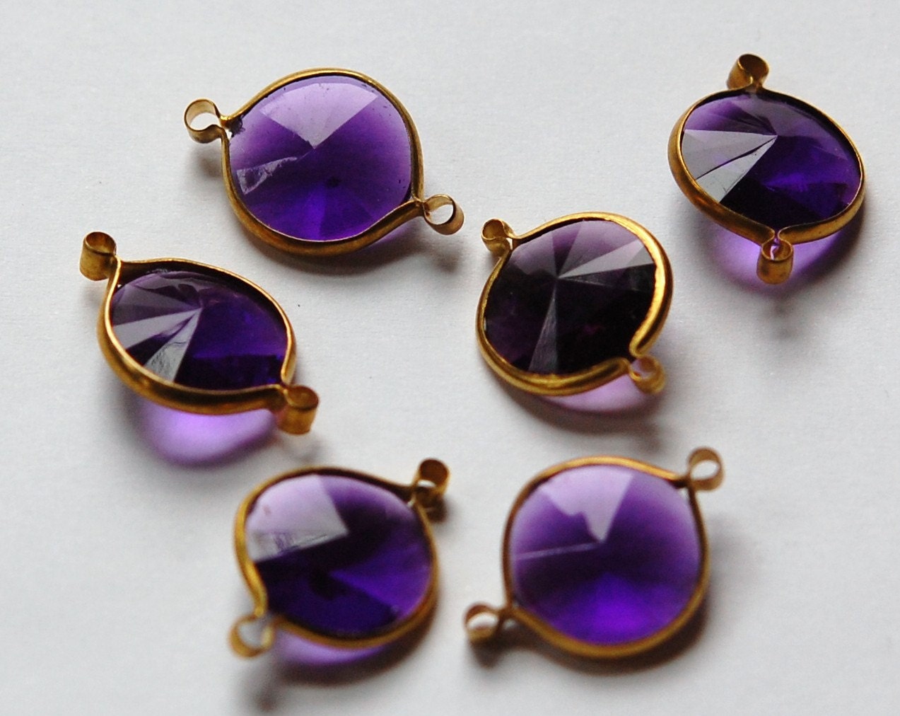 Vintage Amethyst Acrylic Rivoli Channel Set 14mm 2 Loop | Etsy