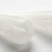 Vintage Italian Lucite White With White Swirled Teardrop Focal Beads ...