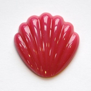 Vintage Rose Pink Shell or Fan Glass Cabochon 25mm (1) Cab406a - Etsy