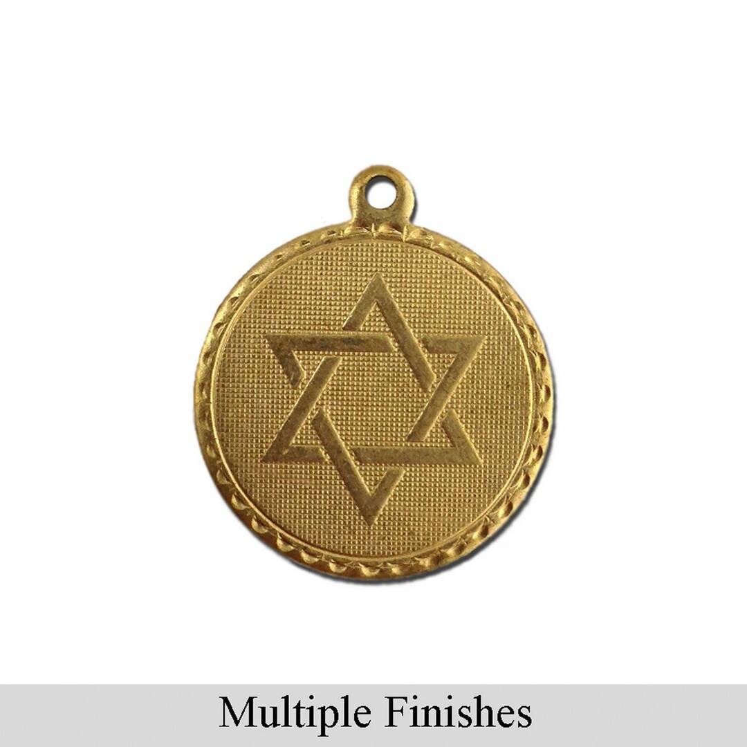 Star of David Word Charm With Loop (4) - Etsy