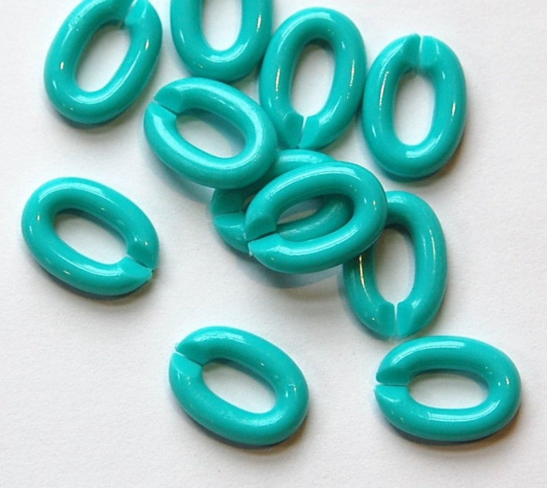 Vintage Plastic Connector Linking Links Turquoise Blue Sm - Etsy