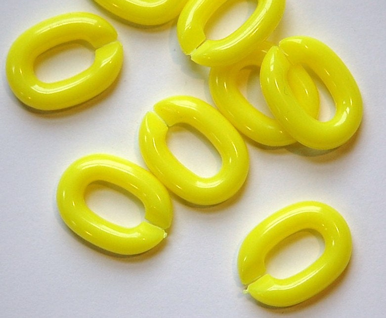 Vintage Plastic Connector Linking Links Yellow LG 25 Bds605d - Etsy