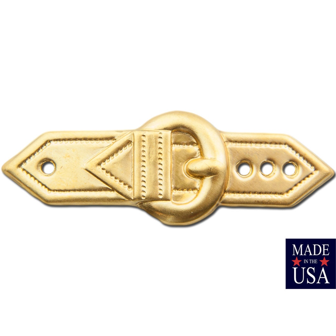 Raw Brass Dapped Belt Buckle Connector Link 48x18mm (4) Mtl231 - Etsy