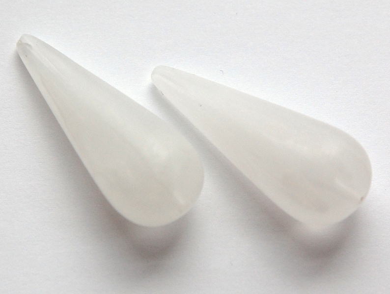 Vintage Italian Lucite White With White Swirled Teardrop Focal | Etsy