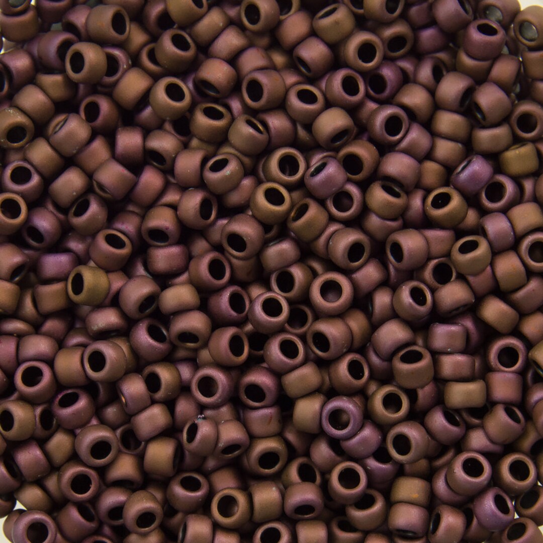 15/0 TOHO ROUND Matte Color Mauve Mocha Seed Bead (8g) - Etsy